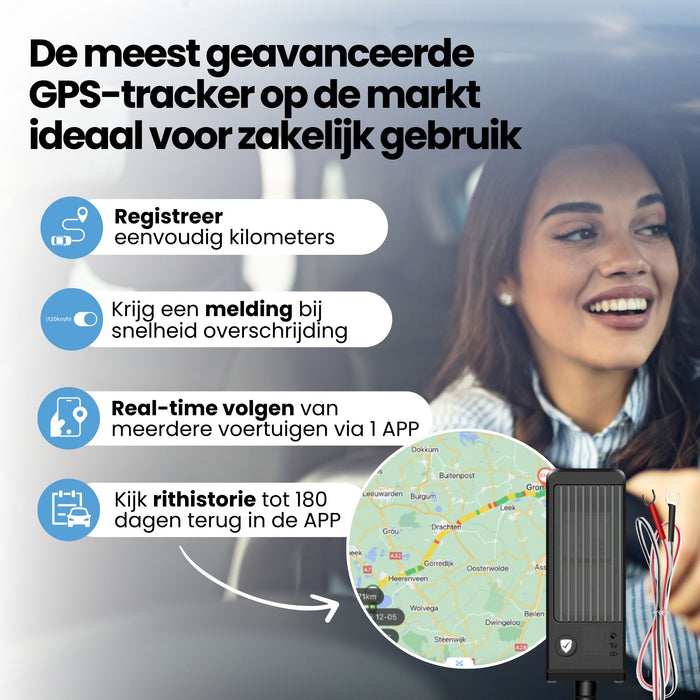 GPS Tracker Auto zonder Abonnement – Real-time Volgen - 12V