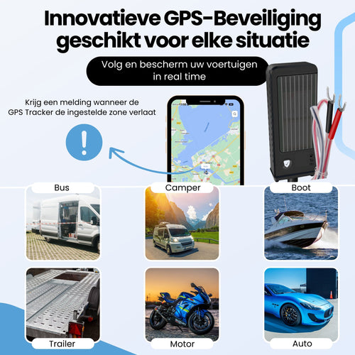 GPS Tracker Auto zonder Abonnement – Real-time Volgen - 12V