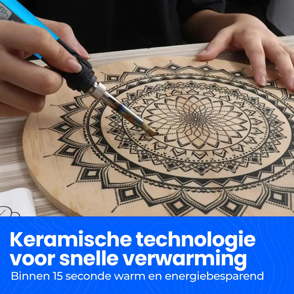 Siltcon Houtbrander 3 in 1 – Pyrografie Pen met 32 Opzetstukken