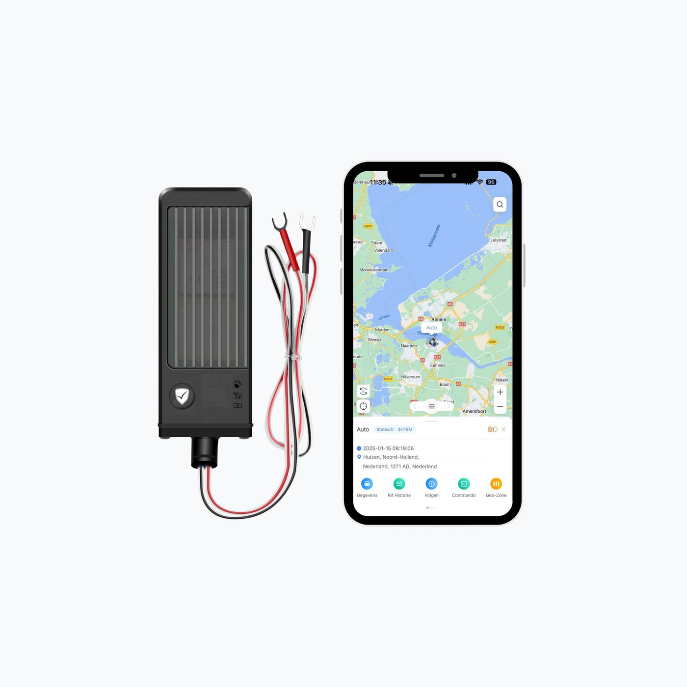 GPS Tracker Auto zonder Abonnement – Real-time Volgen - 12V